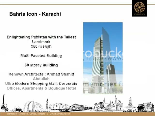KARACHI | Bahria Town ICON | 320m | 1050ft | 62 fl | 191m | 627ft | 41 ...